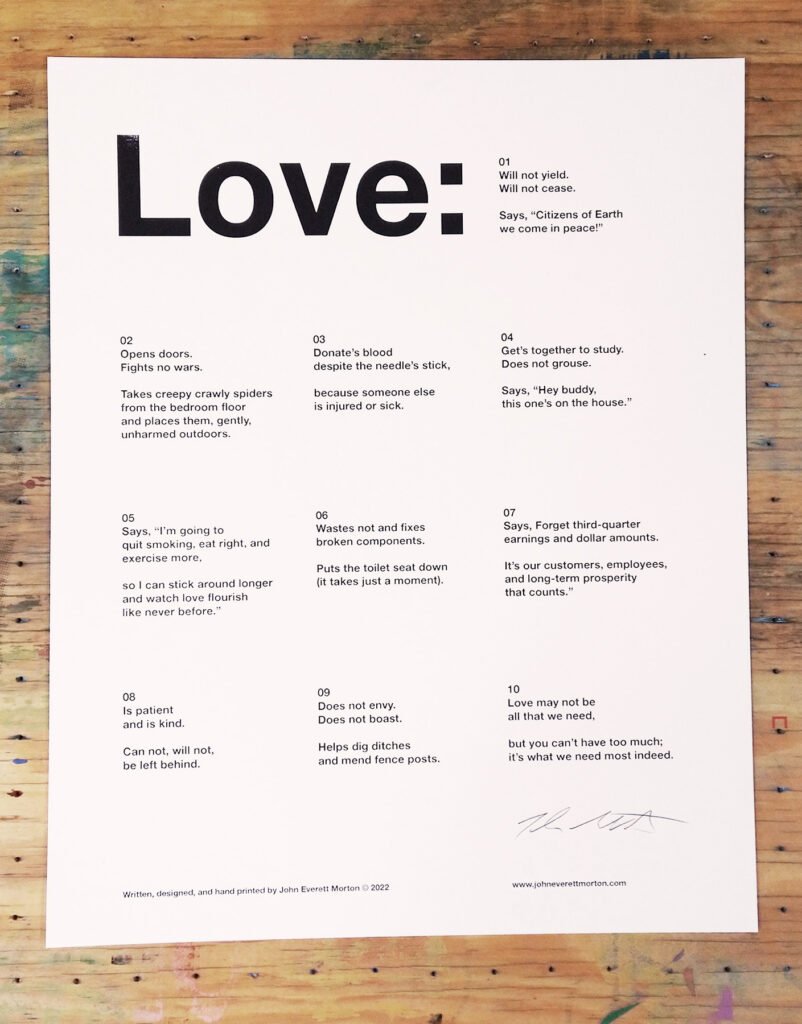 Love Poem First Run - John Everett Morton
